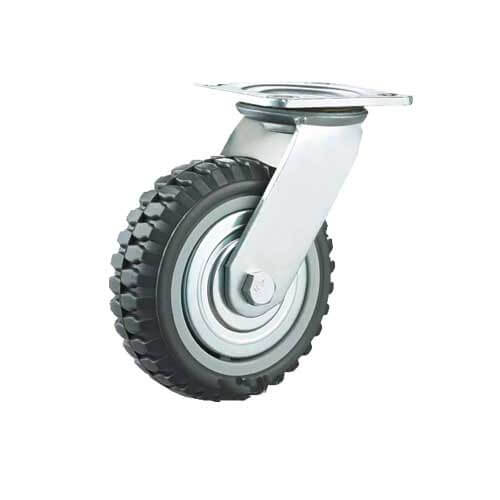 Caster Wheel Swivel PU Heavy Grey - Janatha Steels